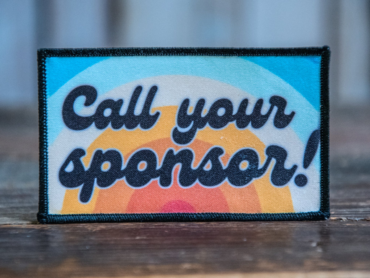 Printed Patch | Call your Sponsor | Camp Blue – In Blue Handmade
